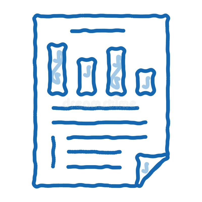 Statistician Report Document Doodle Icon Hand Drawn Illustration Stock ...
