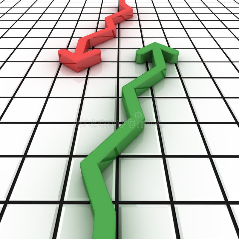 Green arrows statistics stock illustration. Illustration of business ...