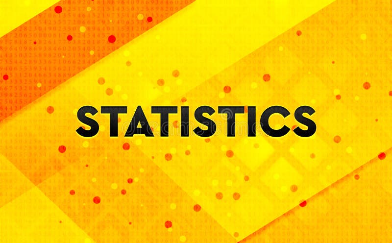 Statistics Abstract Digital Banner Yellow Background Stock Photo ...