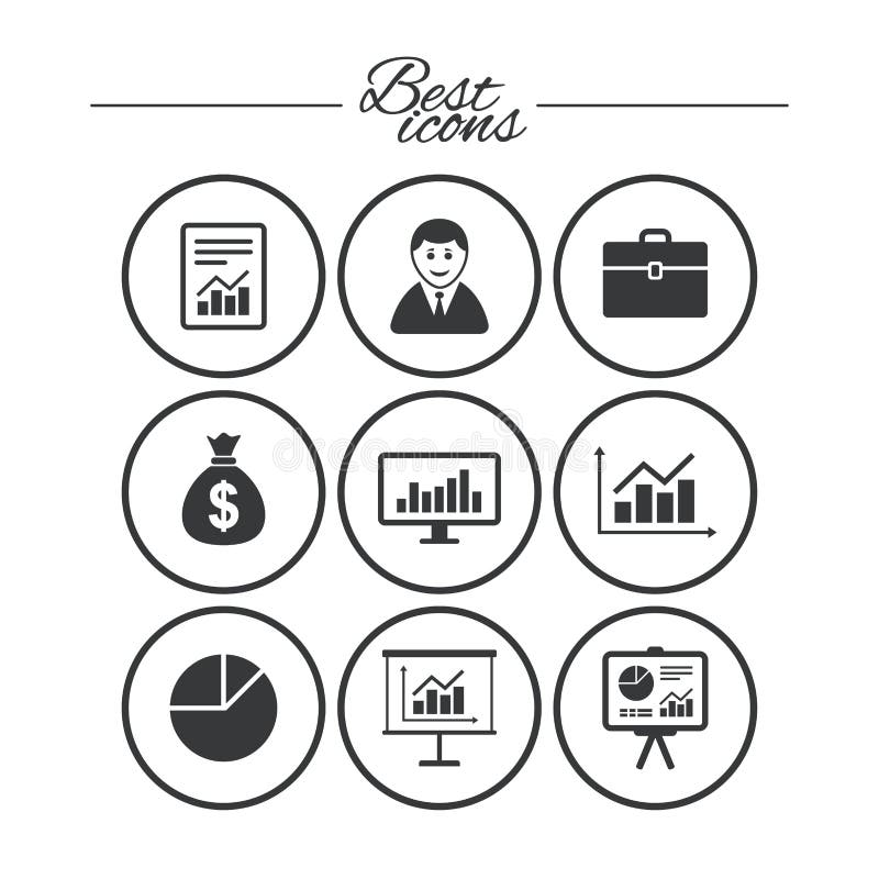 Statistics, Accounting Icons. Charts Signs. Stock Vector - Illustration ... Statistics, Accounting Icons. Charts Signs. Stock Vector - Illustration ...