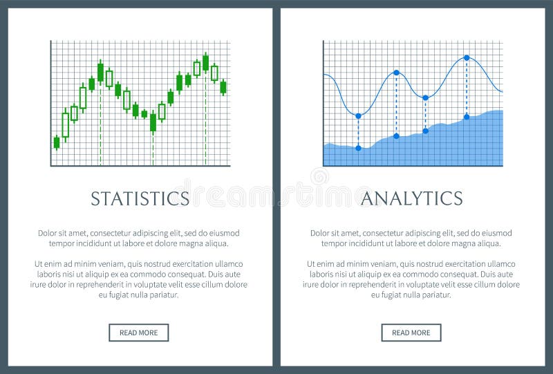 Statistics and Analysis Two Bright Info Posters Stock Vector ...