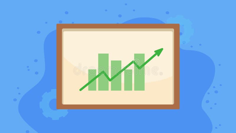 Statistics Bars with Arrow Animation Stock Footage - Video of graph ...