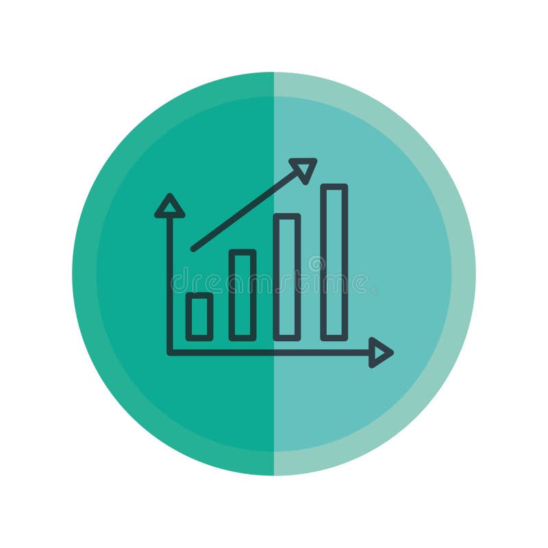 Statistics bars and arrow stock vector. Illustration of background ...