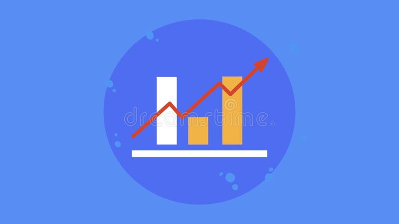 Statistics Bars Infographic with Arrow Stock Video - Video of symbol ...