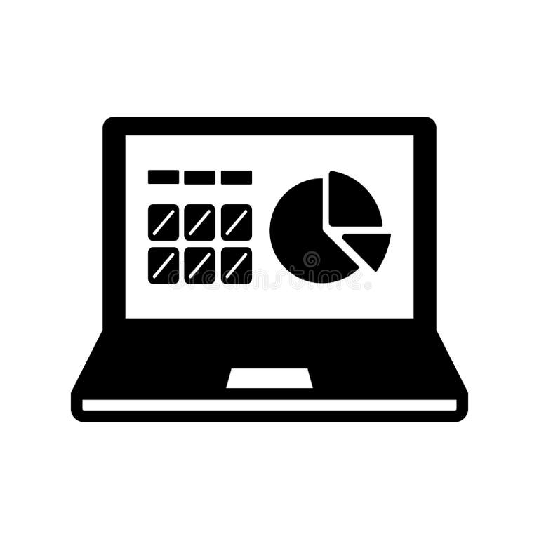 Statistics Black Icon, Analytics, Charts, Diagram, Graph, Report Stock ...