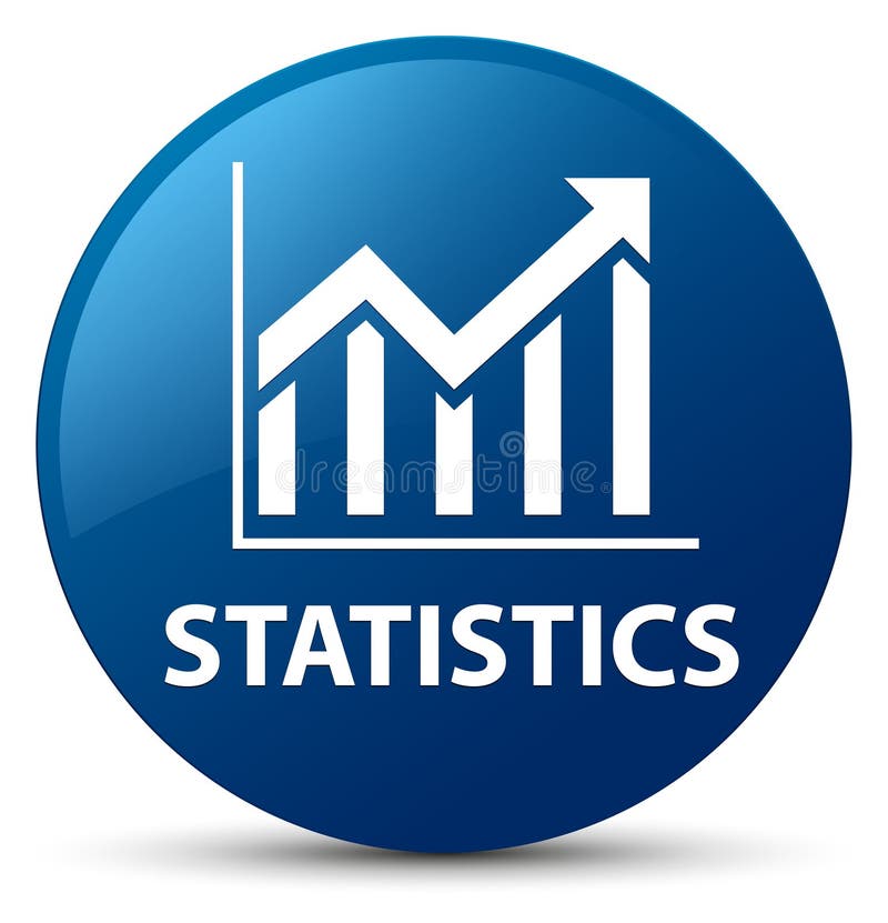 Statistics Blue Round Button Stock Illustration - Illustration of arrow ...