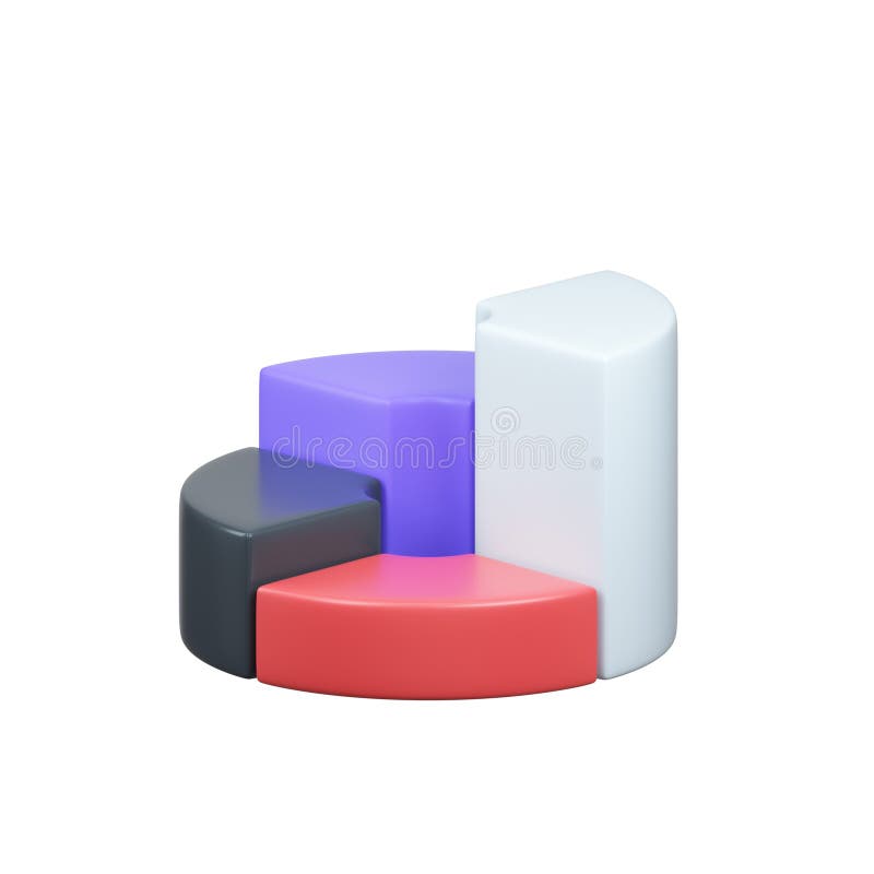 Statistics Chart 3d Rendering Icon. Stock Illustration - Illustration ...