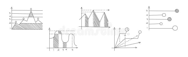 Statistics Chart and Graph Line Icon Vector Set Stock Vector ...