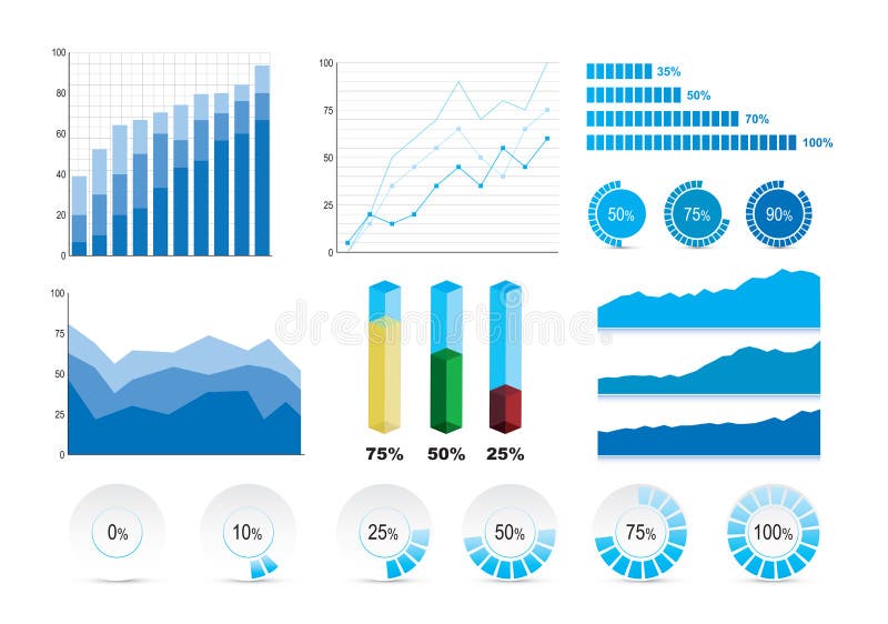 Statistics charts stock illustration. Illustration of figures - 182440312