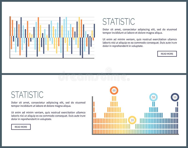Visual Data Graphics. Control Admin Panel with Charts Column Diagrams. Modern Infographic Ui ...