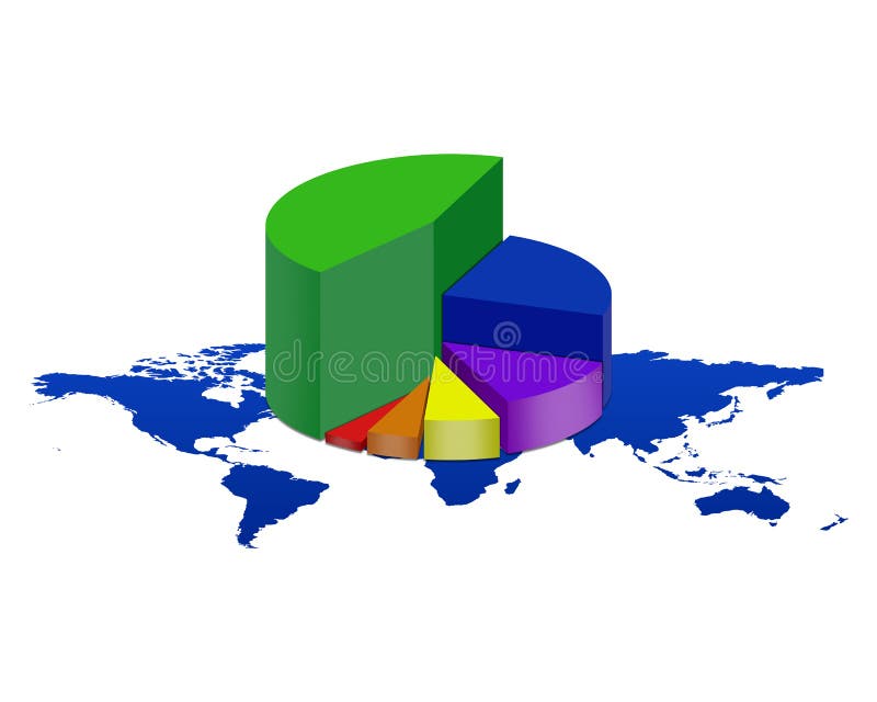 Statistic and world map stock illustration. Illustration of concept ...
