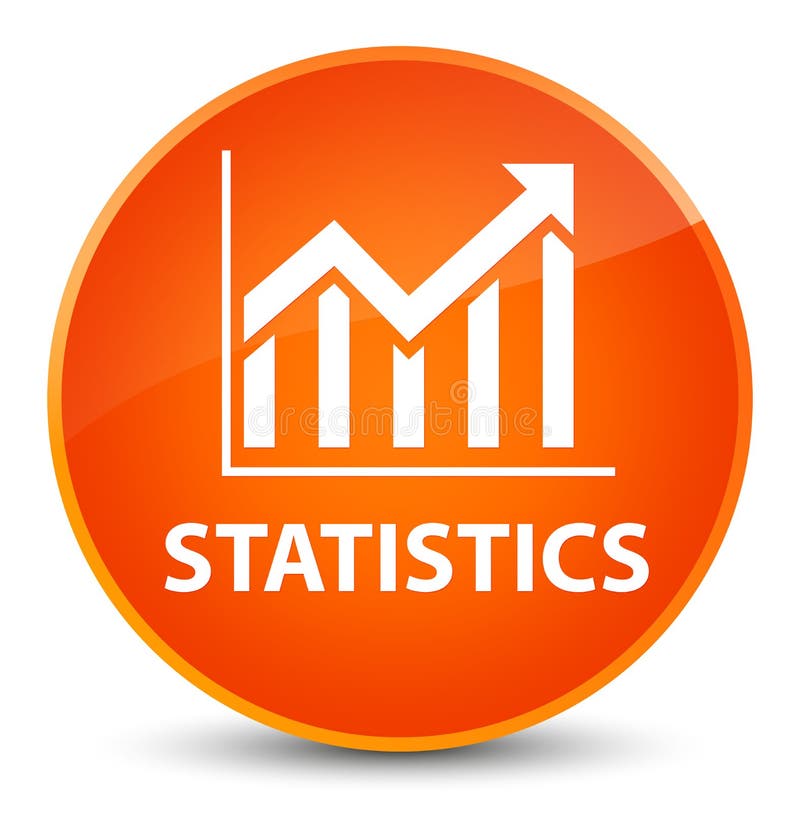 Statistics Elegant Orange Round Button Stock Illustration ...