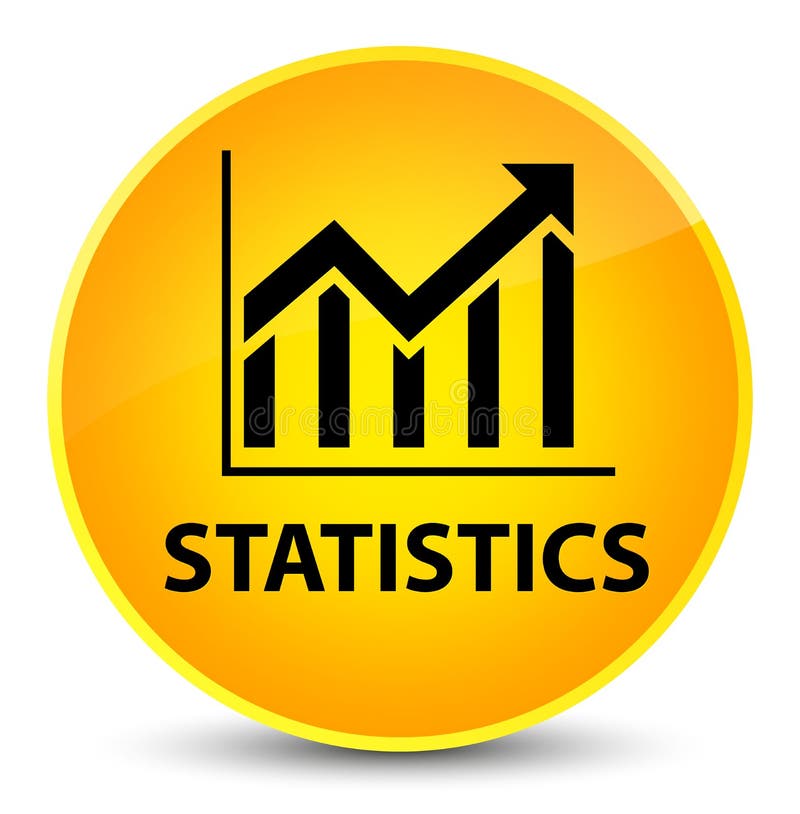 Statistics Elegant Yellow Round Button Stock Illustration ...