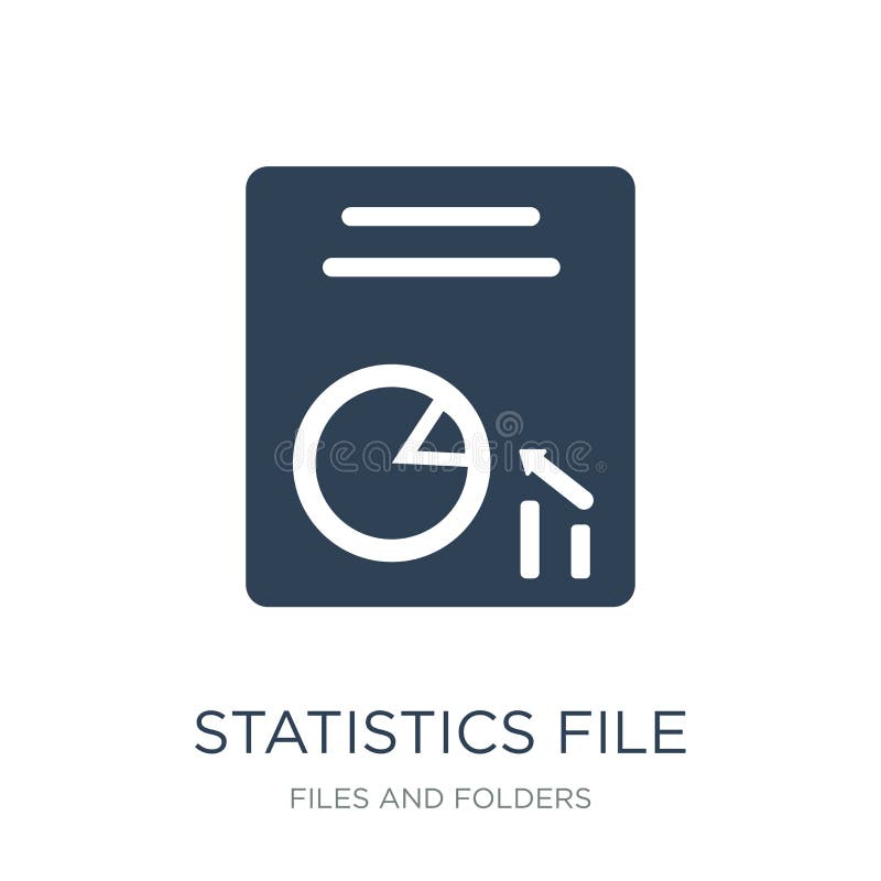 Statistics File Icon in Trendy Design Style. Statistics File Icon ...