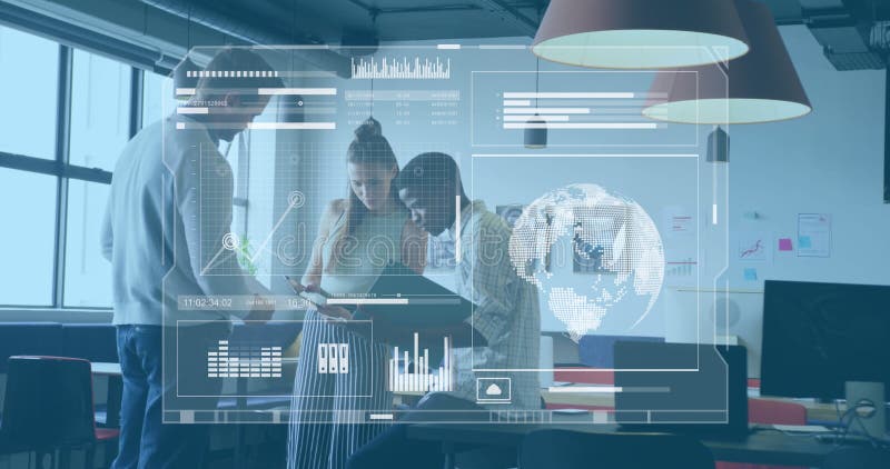 Statistics and Financial Data Being Processed on a Screen Stock Image ...