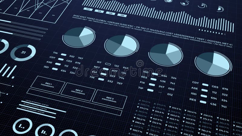 Statistics, Financial Market Data 3d Infographics 4K Stock Footage ...