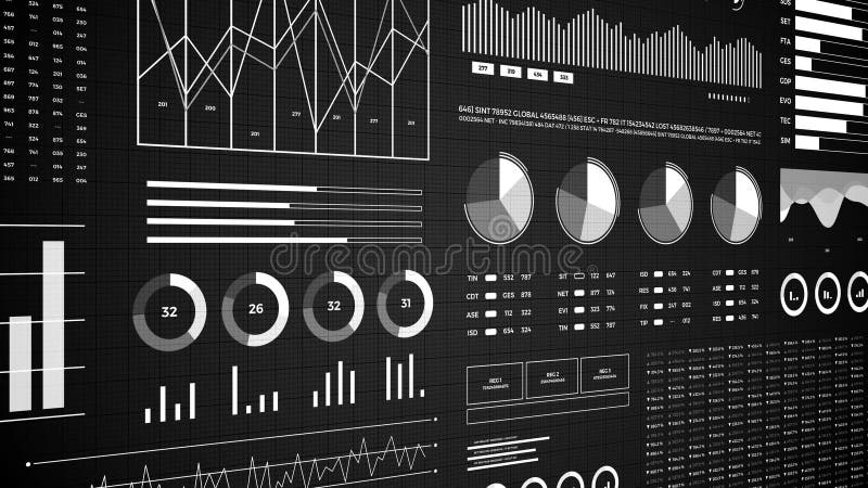 Statistics, Financial Market Data 3d Infographics 4K Stock Footage ...