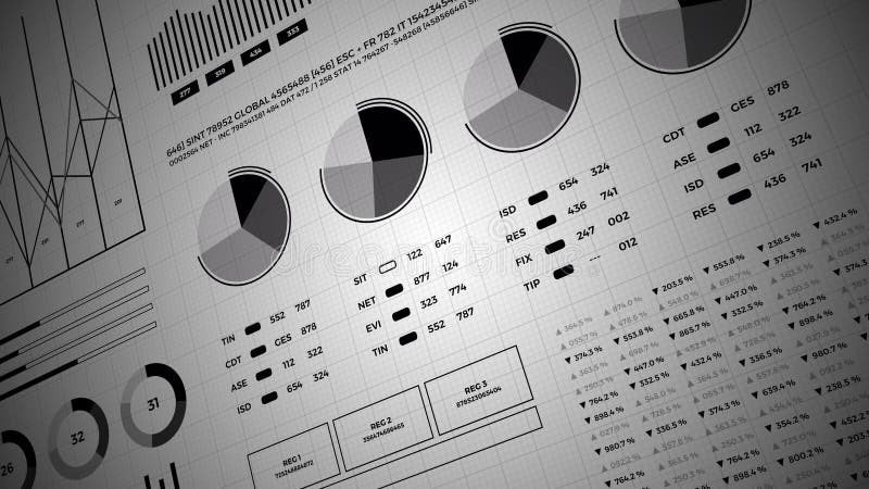 Statistics, Financial Market Data 3d Infographics 4K Stock Video ...