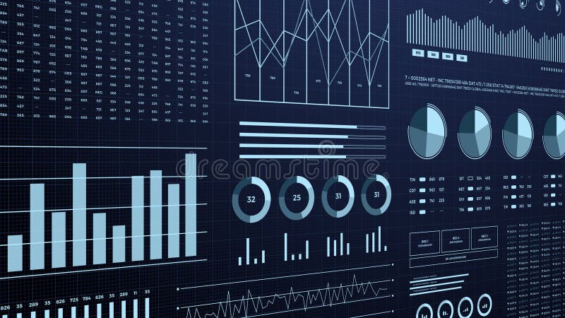 Statistics, Financial Market Data. 3d Infographics Stock Illustration ...