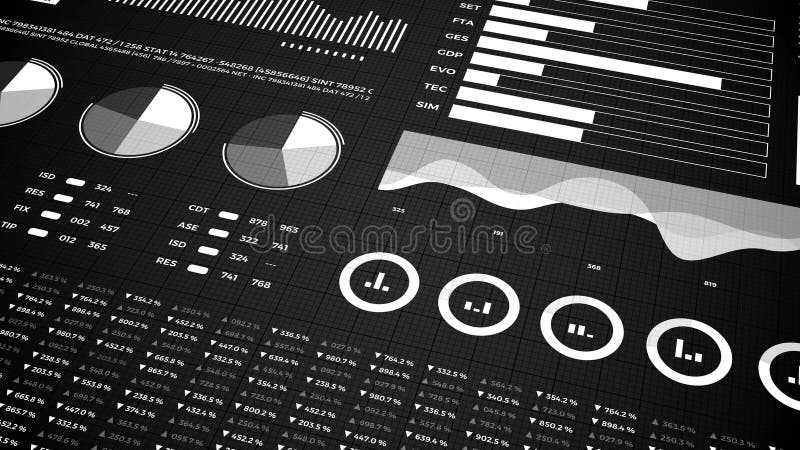 Statistics, Financial Market Data. 3d Infographics Stock Illustration ...