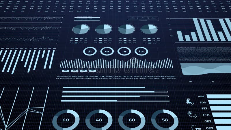 Statistics, Financial Market Data. 3d Infographics Stock Illustration ...