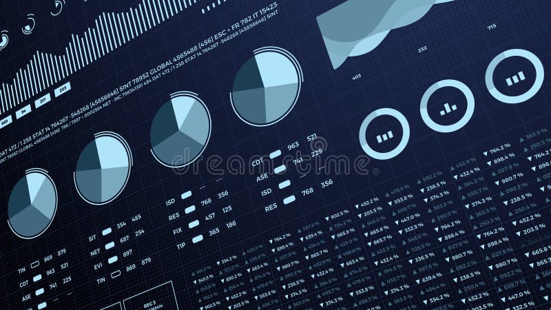 Statistics, Financial Market Data. 3d Infographics Stock Illustration ...