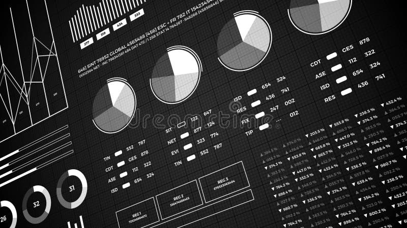 Statistics, Financial Market Data 3d Infographics 4K Stock Video ...