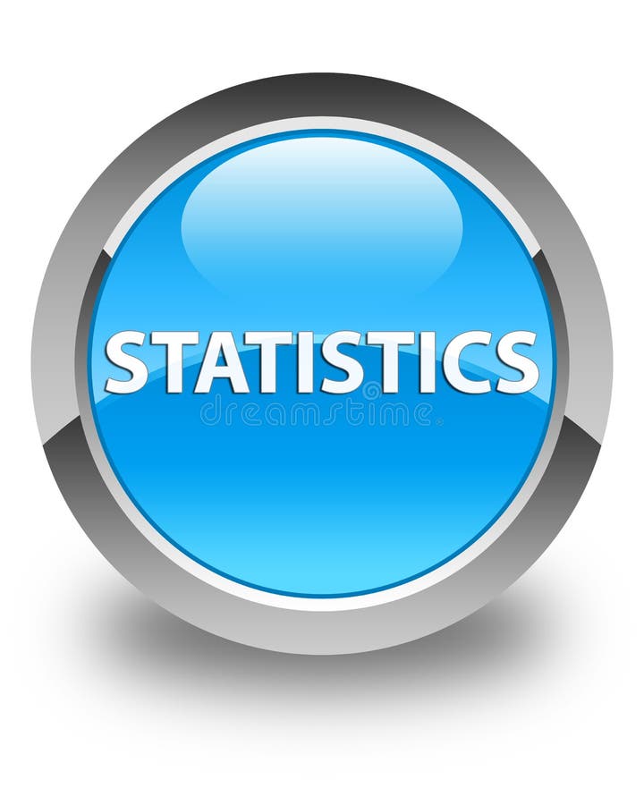 Statistics Glossy Cyan Blue Round Button Stock Illustration ...