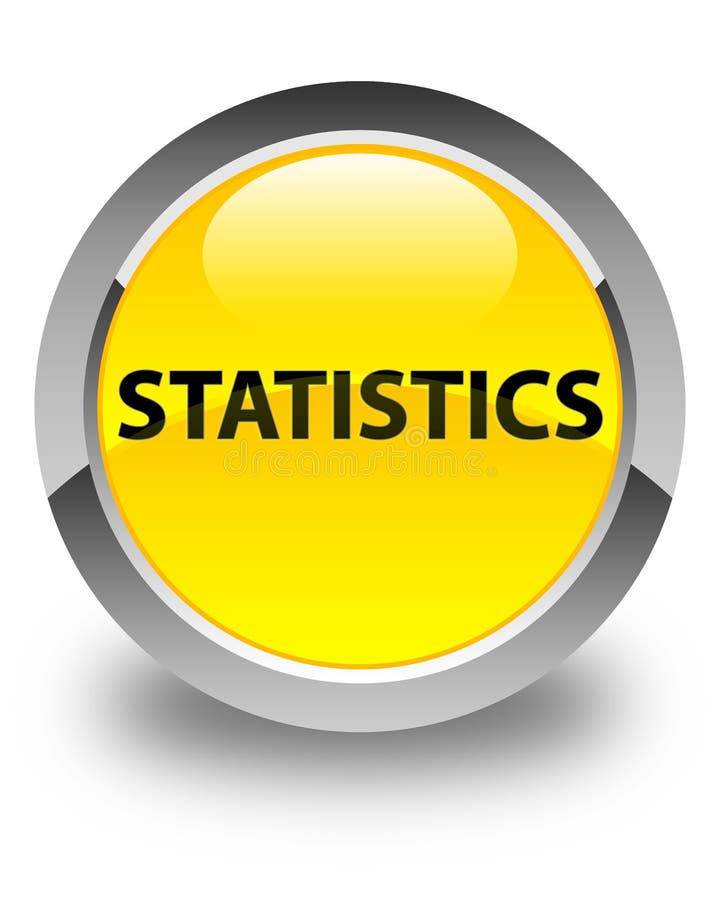 Statistics Glossy Yellow Round Button Stock Illustration - Illustration ...