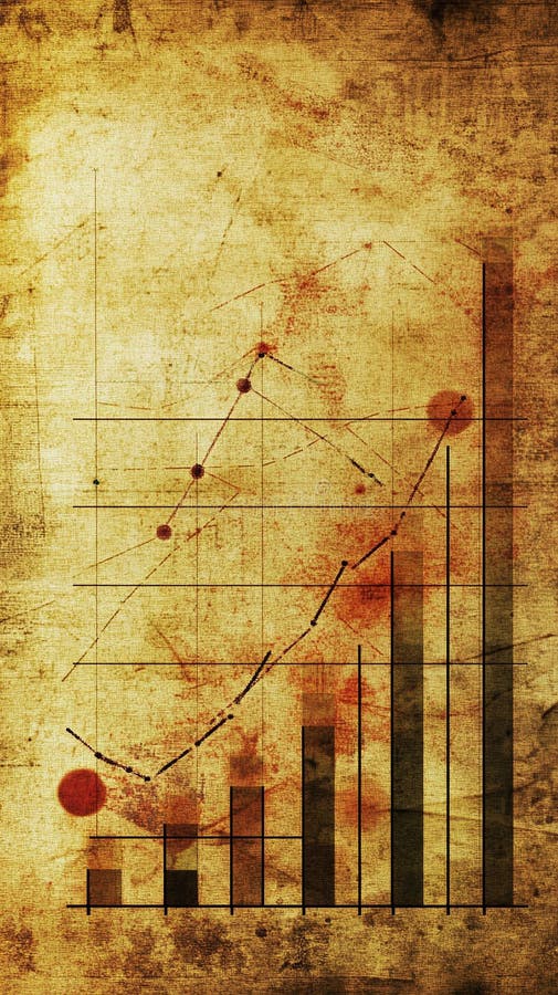 Statistics and Graphs Overlaying a Textured Grunge Surface Ideal for ...