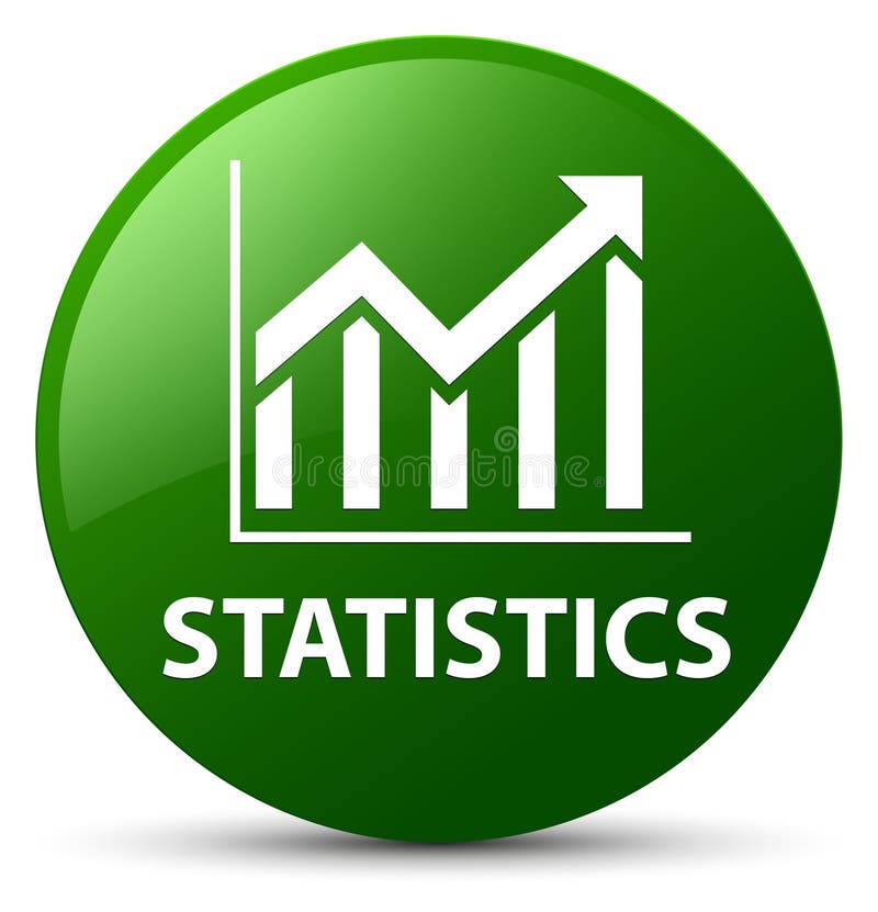Statistics Green Round Button Stock Illustration - Illustration of ...
