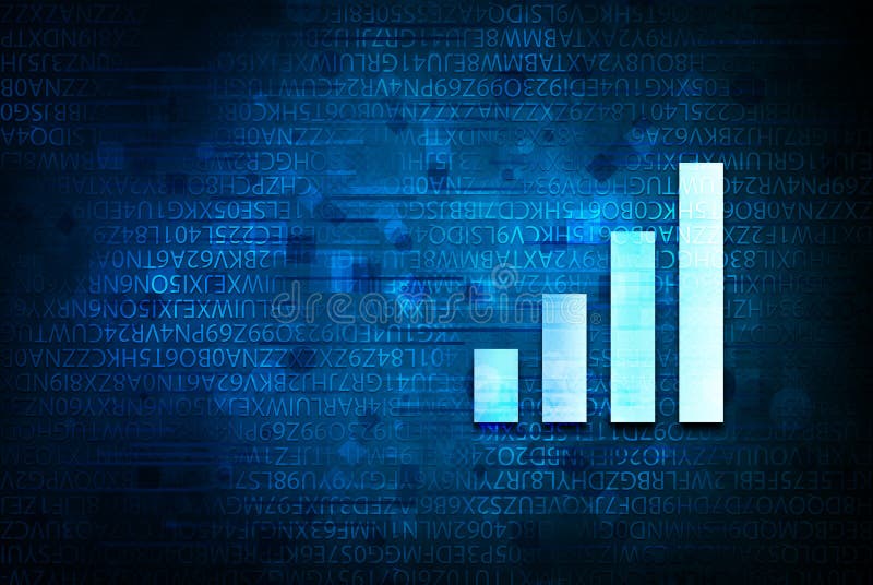 Statistics Icon Abstract Blue Background Illustration Design Stock ...