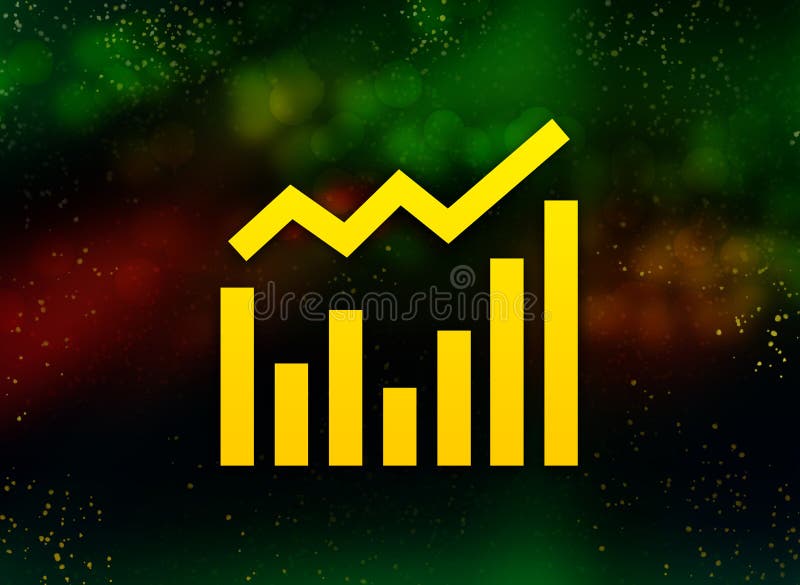 Statistics Abstract Digital Banner Yellow Background Stock Photo ...