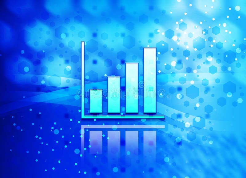 Statistics Icon Abstract Light Cyan Blue Hexagon Pattern Background ...