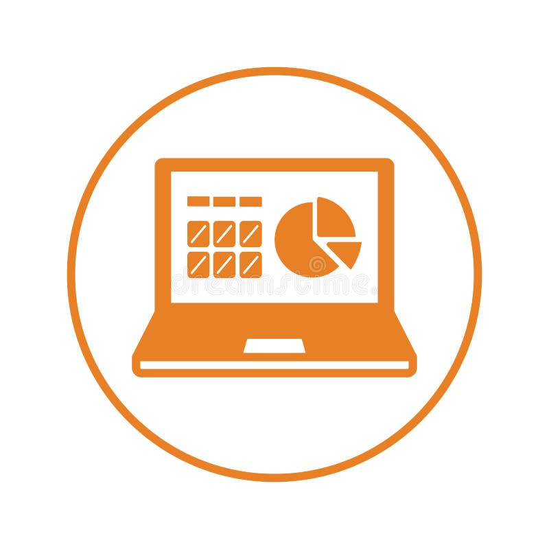 Statistics Icon, Analytics, Orange Version, Charts, Diagram, Graph ...