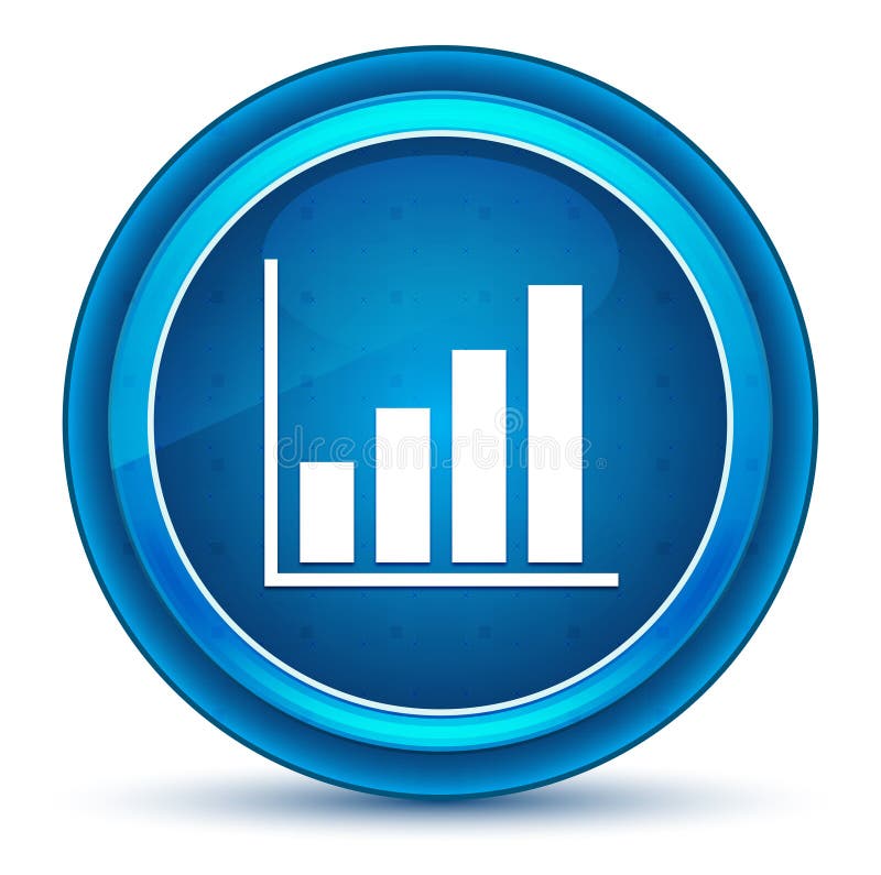 Statistics Icon Eyeball Blue Round Button Stock Illustration ...