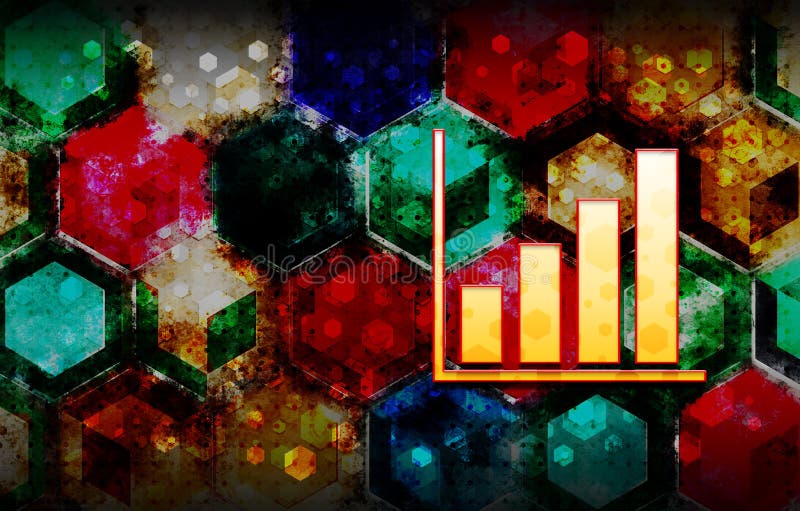 Statistics Icon Abstract 3d Colorful Hexagon Isometric Design ...