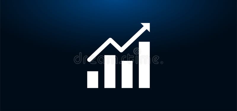Statistics Icon Blue Bubble Background Stock Illustration ...