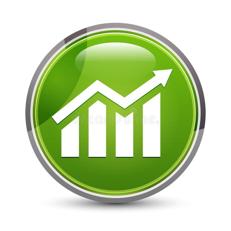 Increase Glossy Green Round Button Stock Illustrations – 59 Increase ...