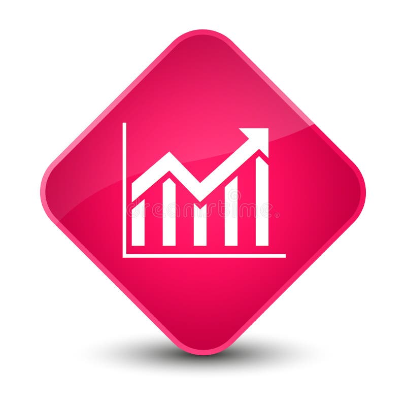 Statistics Icon Elegant Pink Diamond Button Stock Illustration ...