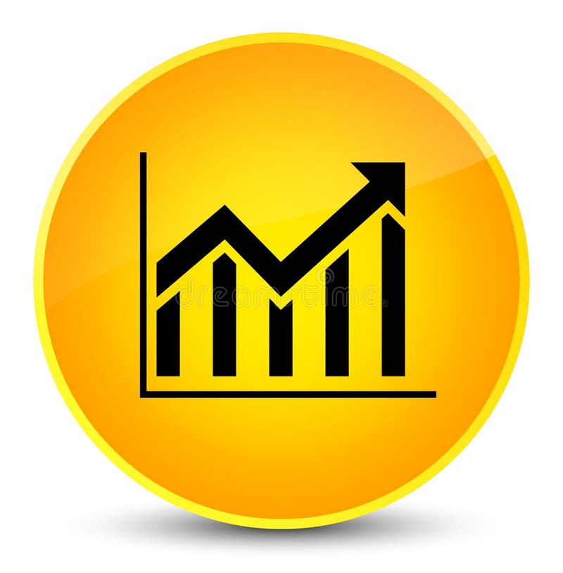 Statistics Icon Elegant Yellow Round Button Stock Illustration ...
