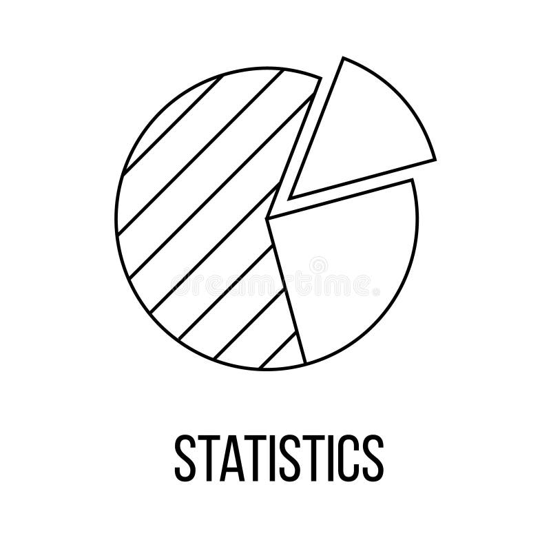 Statistics Icon or Logo Line Art Style. Stock Vector - Illustration of ...
