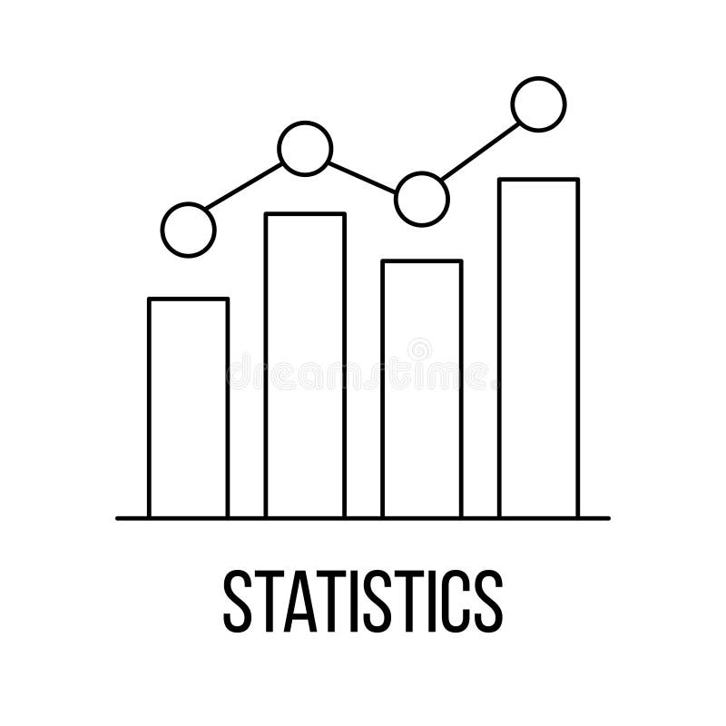 Statistics Icon or Logo Line Art Style. Stock Vector - Illustration of ...