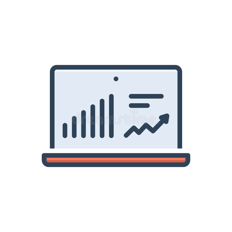 Color Illustration Icon for Statistics, Marketing and Data Stock ...