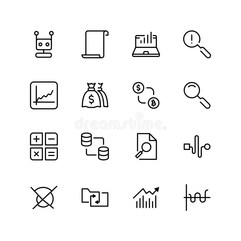 Statistics icon set stock vector. Illustration of group - 106371041