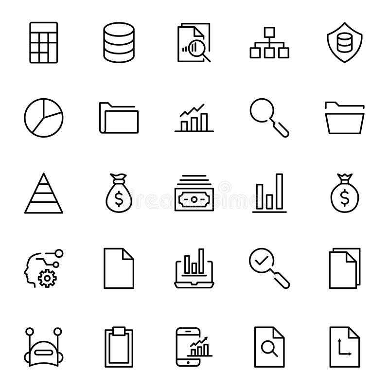 Statistics icon set stock vector. Illustration of internet - 119206461