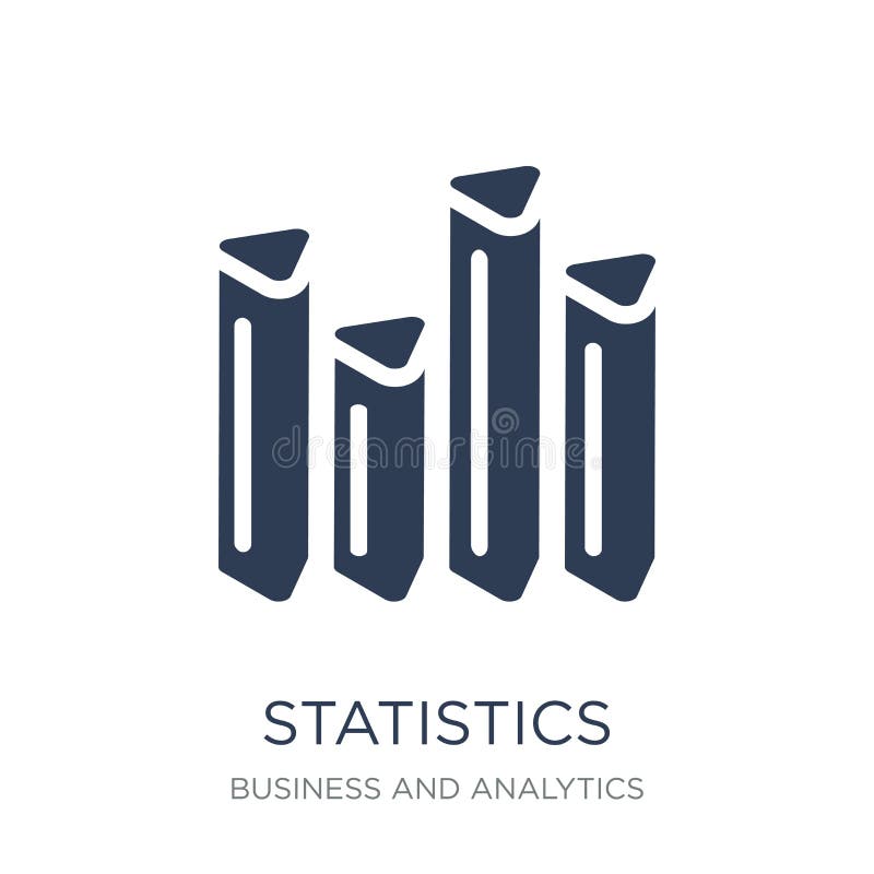 Statistics Icon. Trendy Flat Vector Statistics Icon on White Background ...