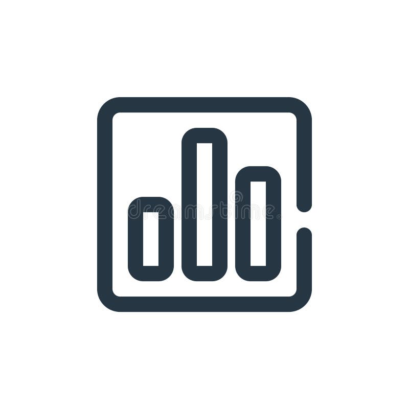 Statistics Icon Vector from Dashboard Ui Concept. Thin Line ...