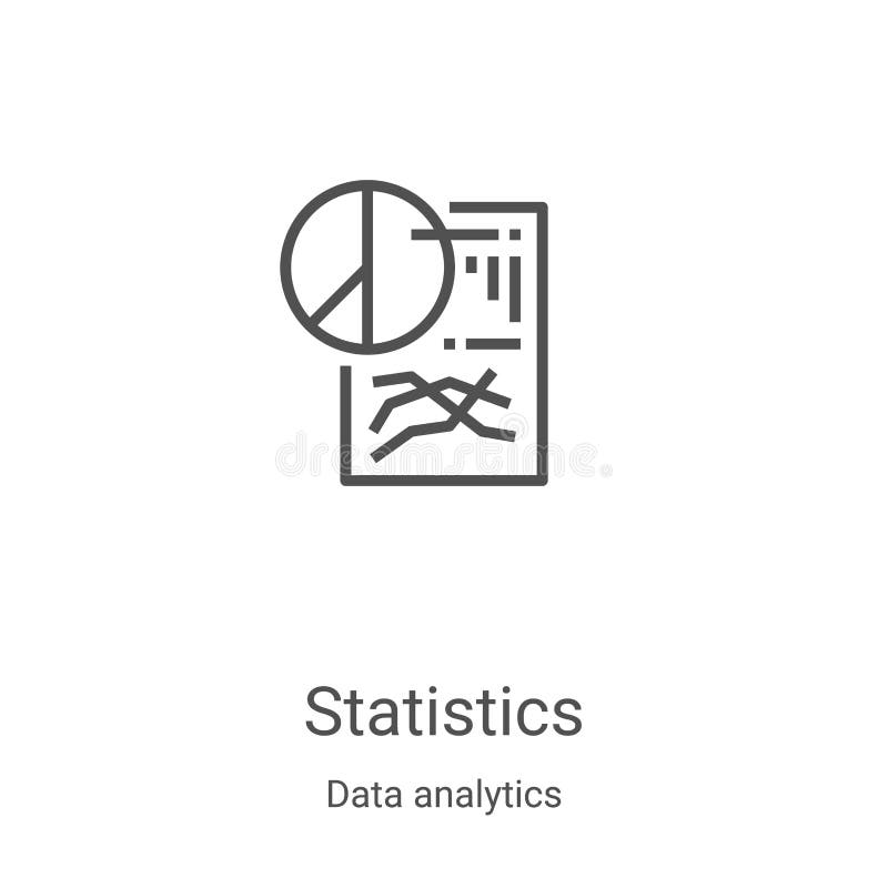 Statistics Icon Vector From Advertising Collection Thin Line Statistics Outline Icon Vector