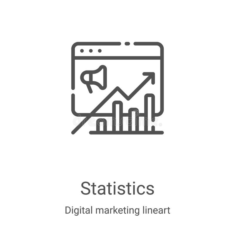 Statistics Icon Vector from Advertising Collection. Thin Line ...
